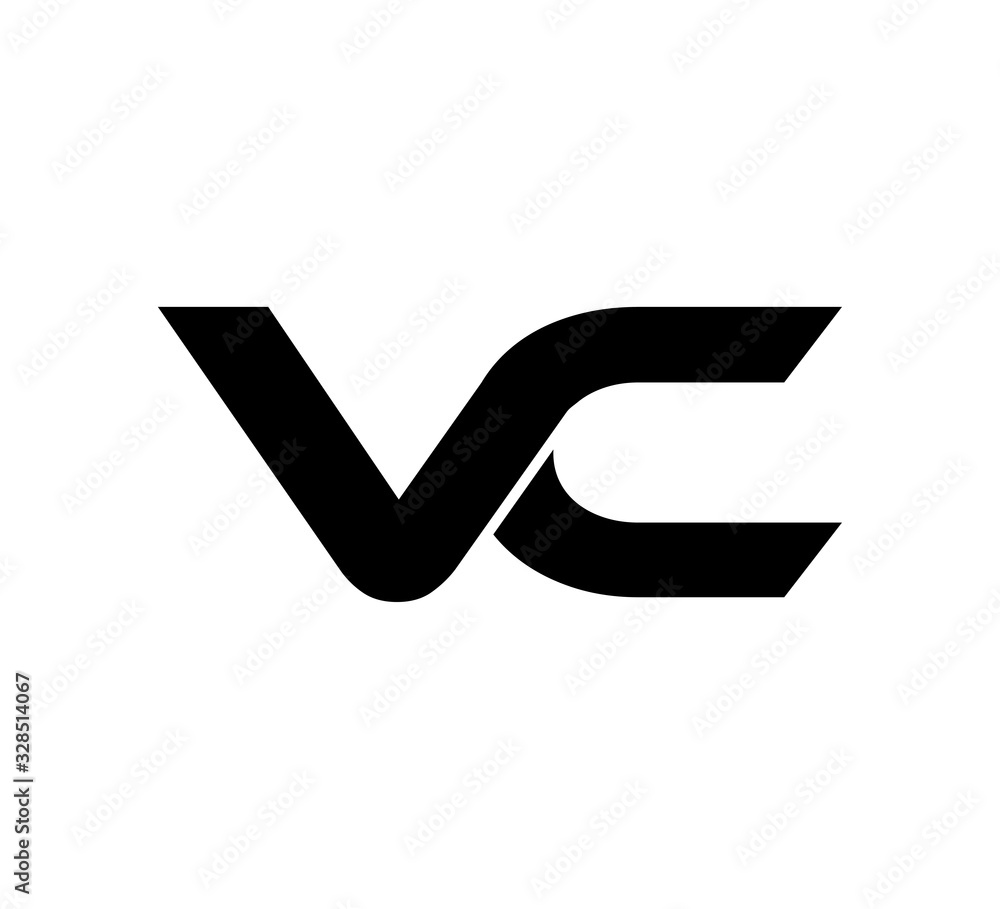 Initial 2 letter Logo Modern Simple Black VC Stock Vector | Adobe Stock