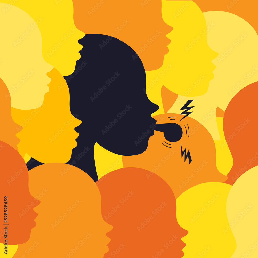 whistleblower employee concept, vector illustration Stock Vector ...