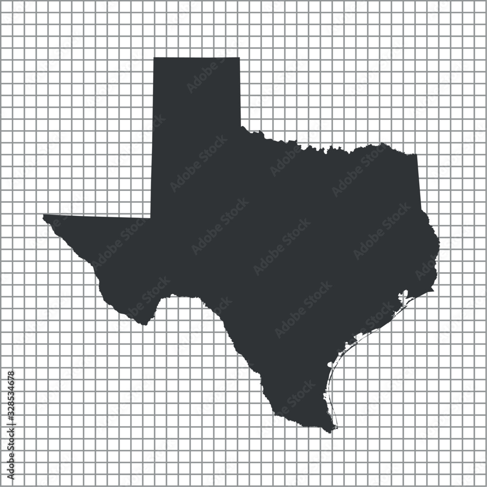 map of Texas Stock Vector | Adobe Stock