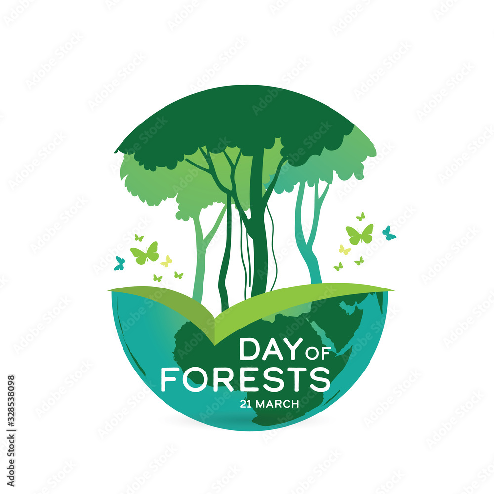 International Day of Forests Logo design template Stock Vector | Adobe ...