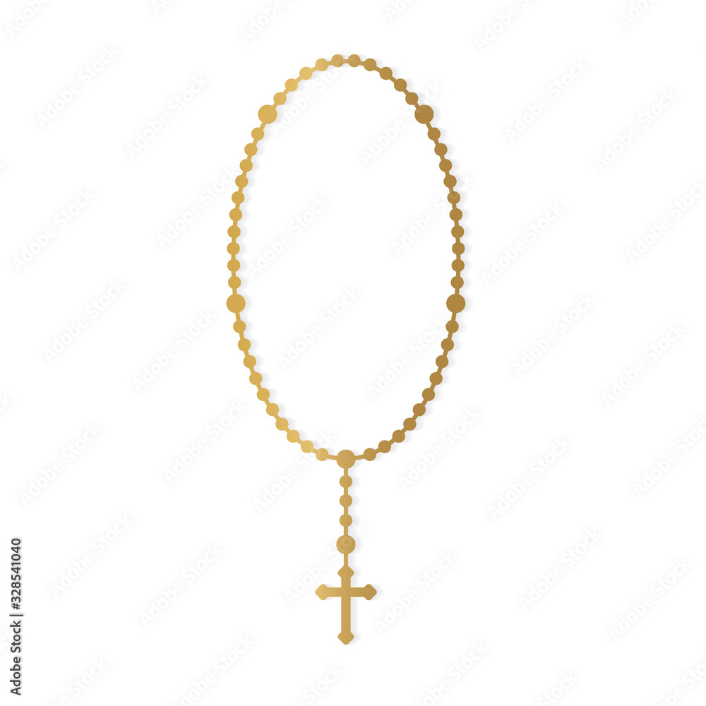 golden rosary icon- vector illustration Stock ベクター | Adobe Stock