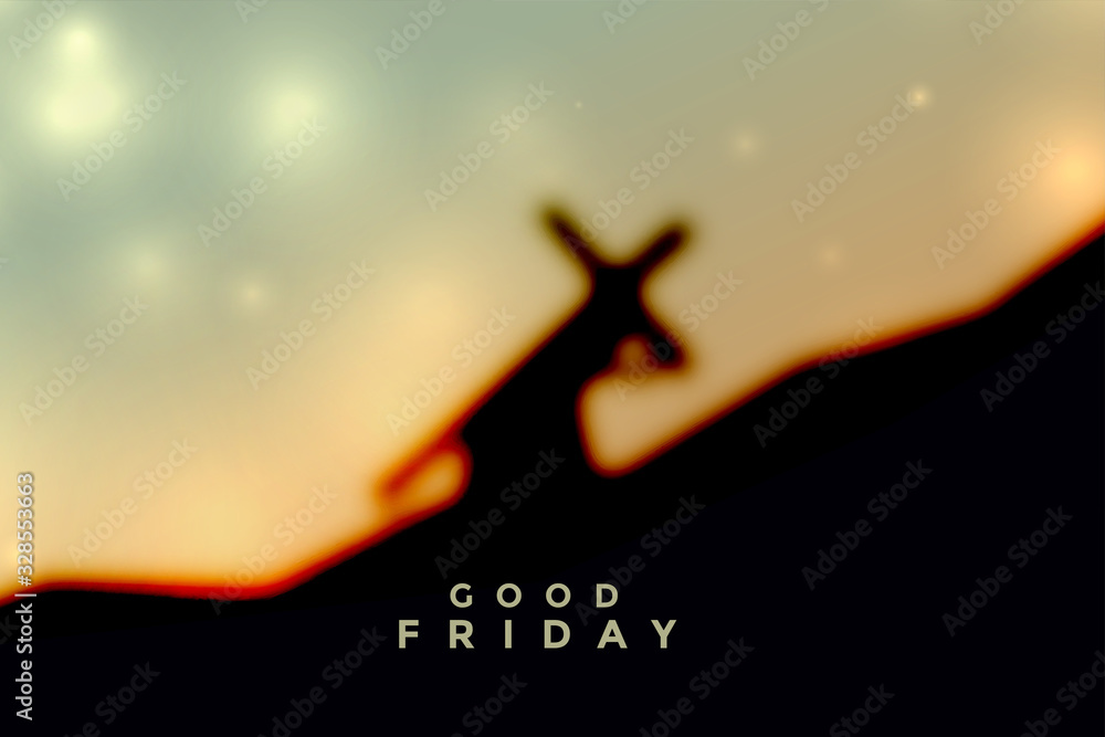 jesus christ carrying cross good friday background Stock Vector | Adobe ...