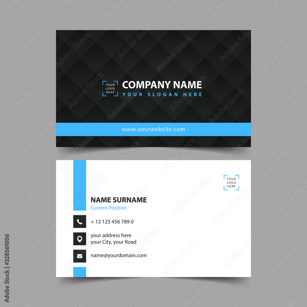 Business Card Design Template. Stock Vector | Adobe Stock
