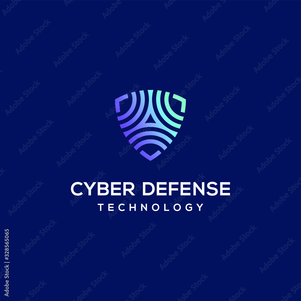 cyber security logo design template Stock Vector | Adobe Stock