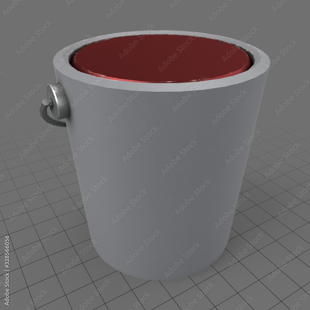 Paint bucket Stock 3D asset | Adobe Stock