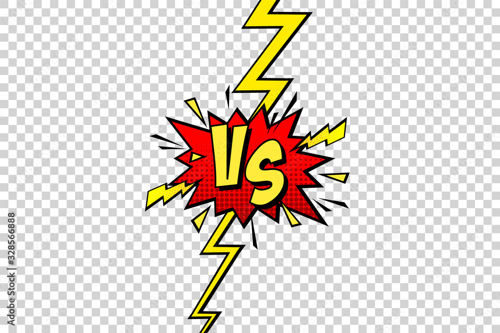 Cartoon comic background. Fight versus. Comics book colorful ...