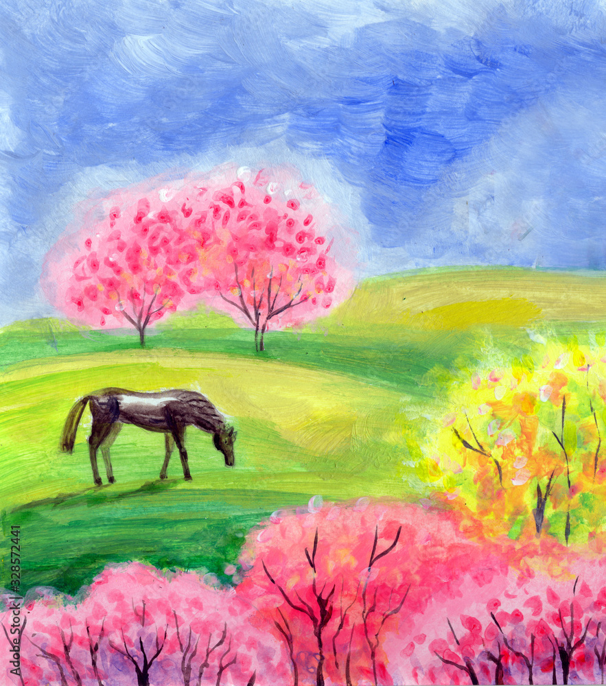 Easy Spring Landscape Paintings