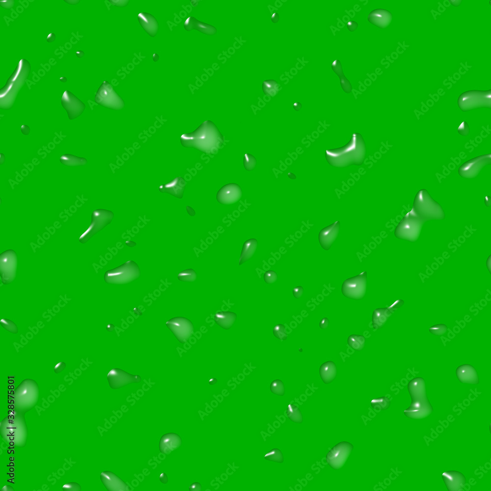 Water drops texture on green screen - Seamless render illustration ...