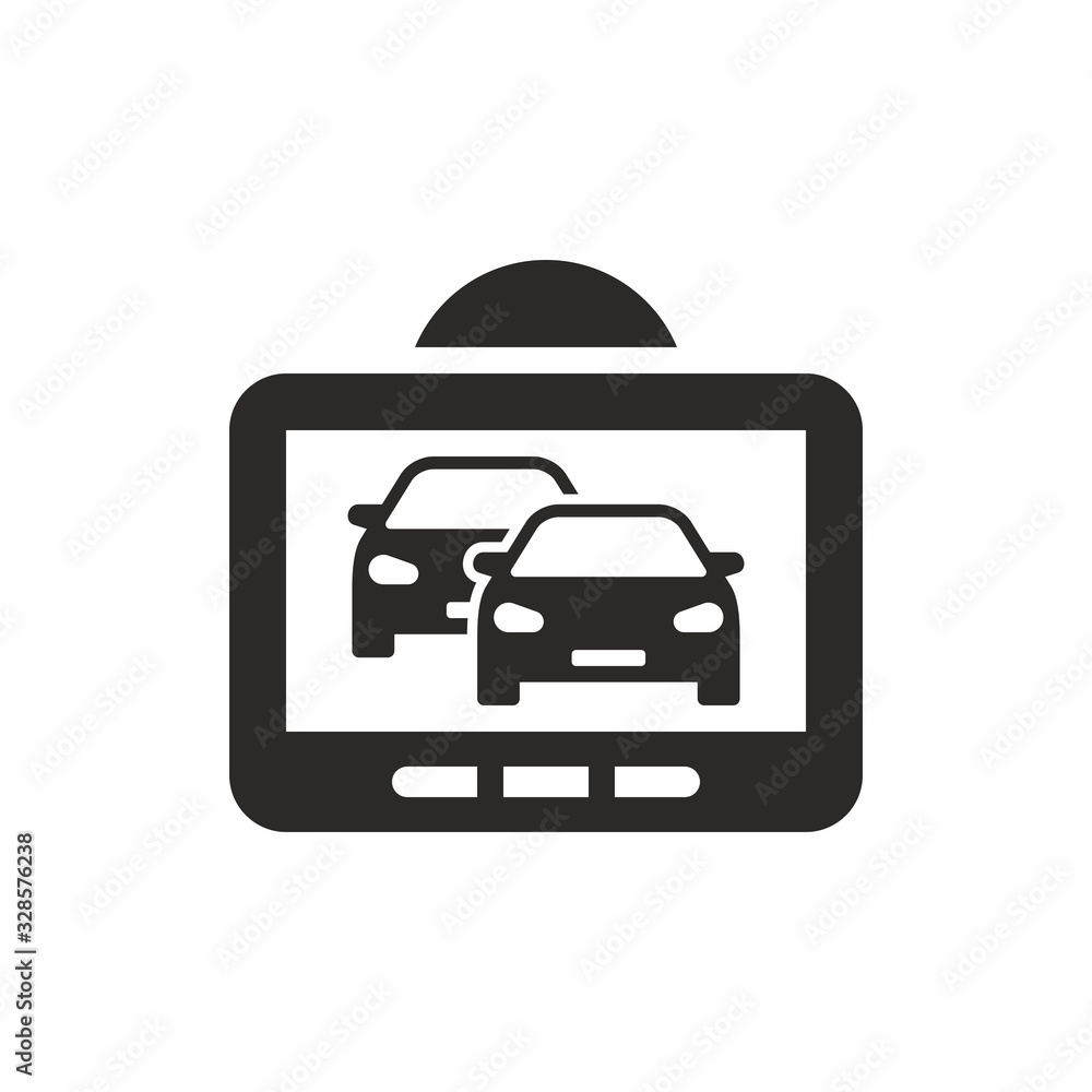 Car dash cam icon. Vector icon isolated on white background. Stock ...