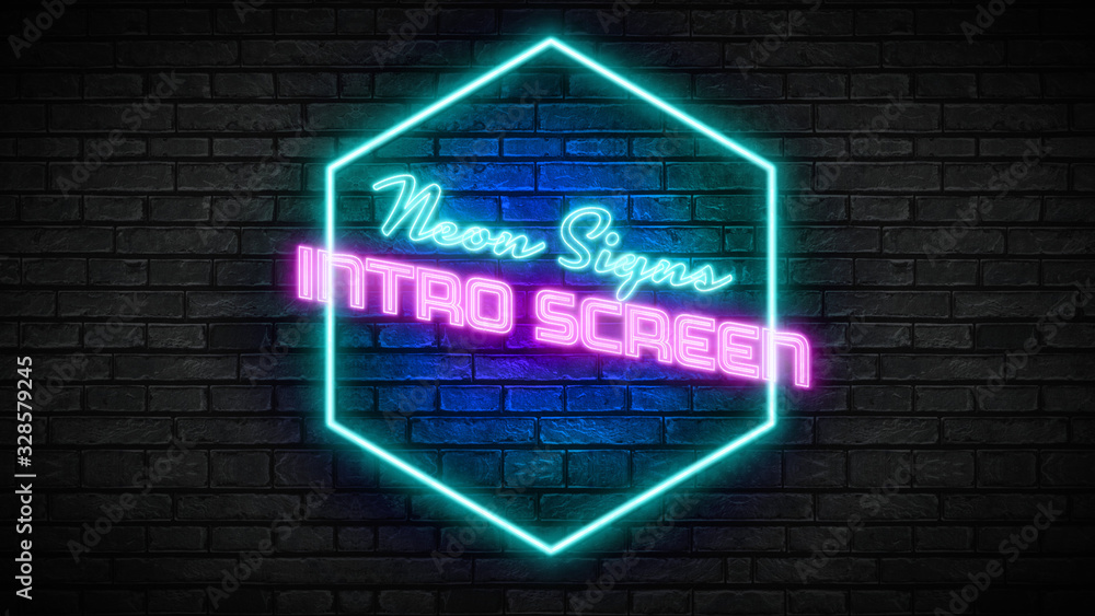 Neon Signs Stock Template | Adobe Stock