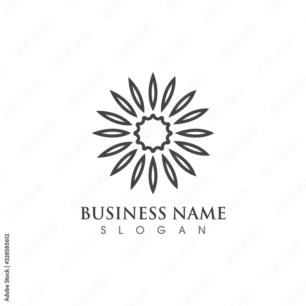 Edelweiss logo illustration vector Stock Vector | Adobe Stock