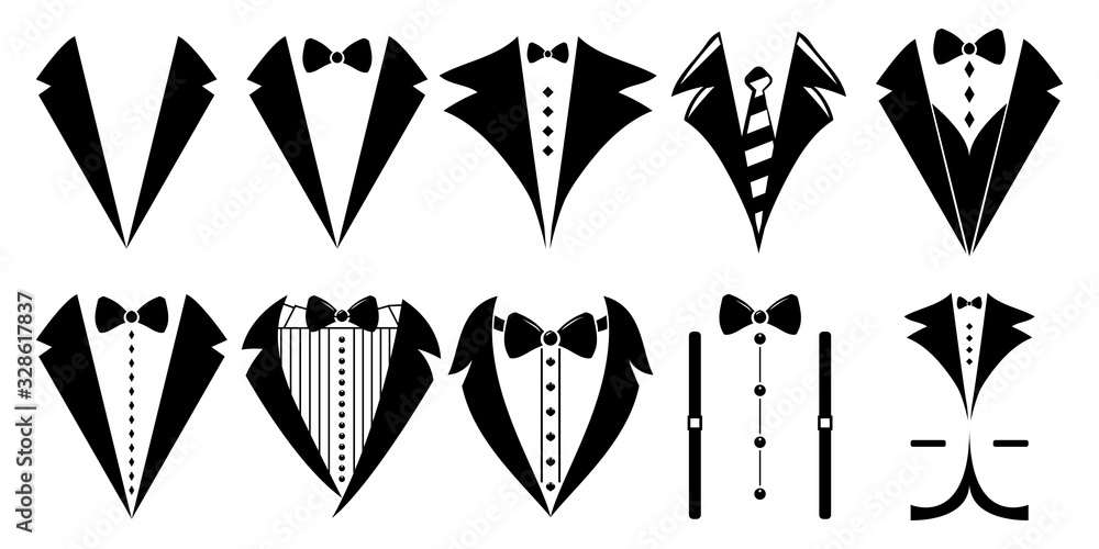 Suit vector set collection graphic clipart design Stock Vector | Adobe ...