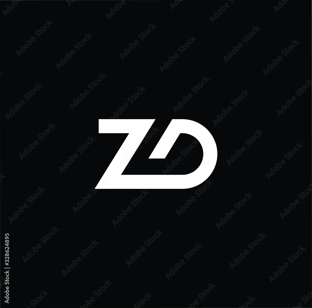 Initial based modern and minimal Logo. ZD DZ letter trendy fonts ...