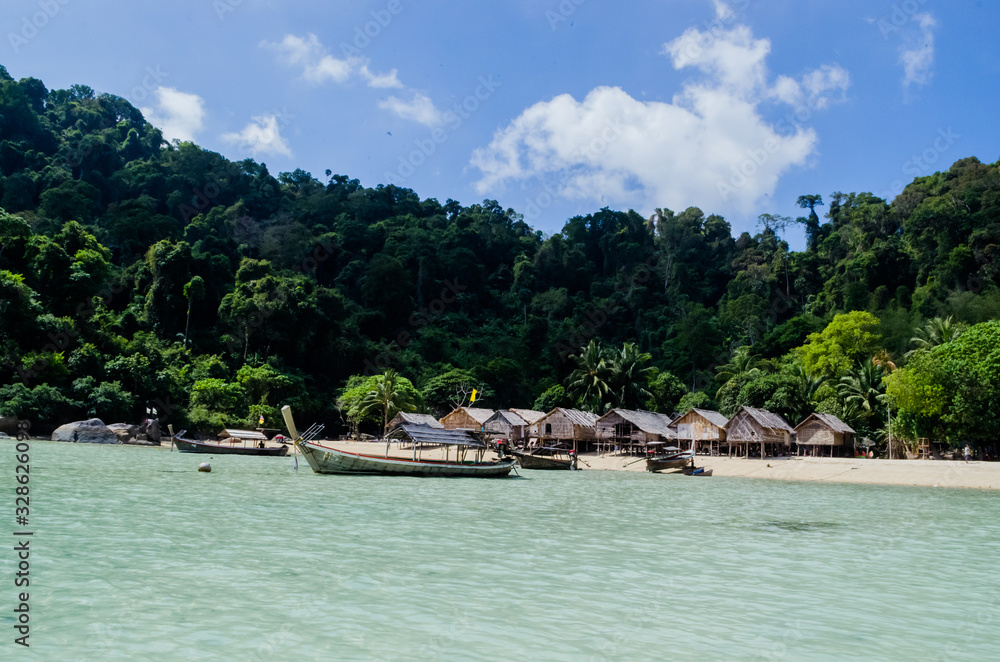 The Moken Sea Gypsy Village at Koh Surin on the Mu Ko Surin National ...