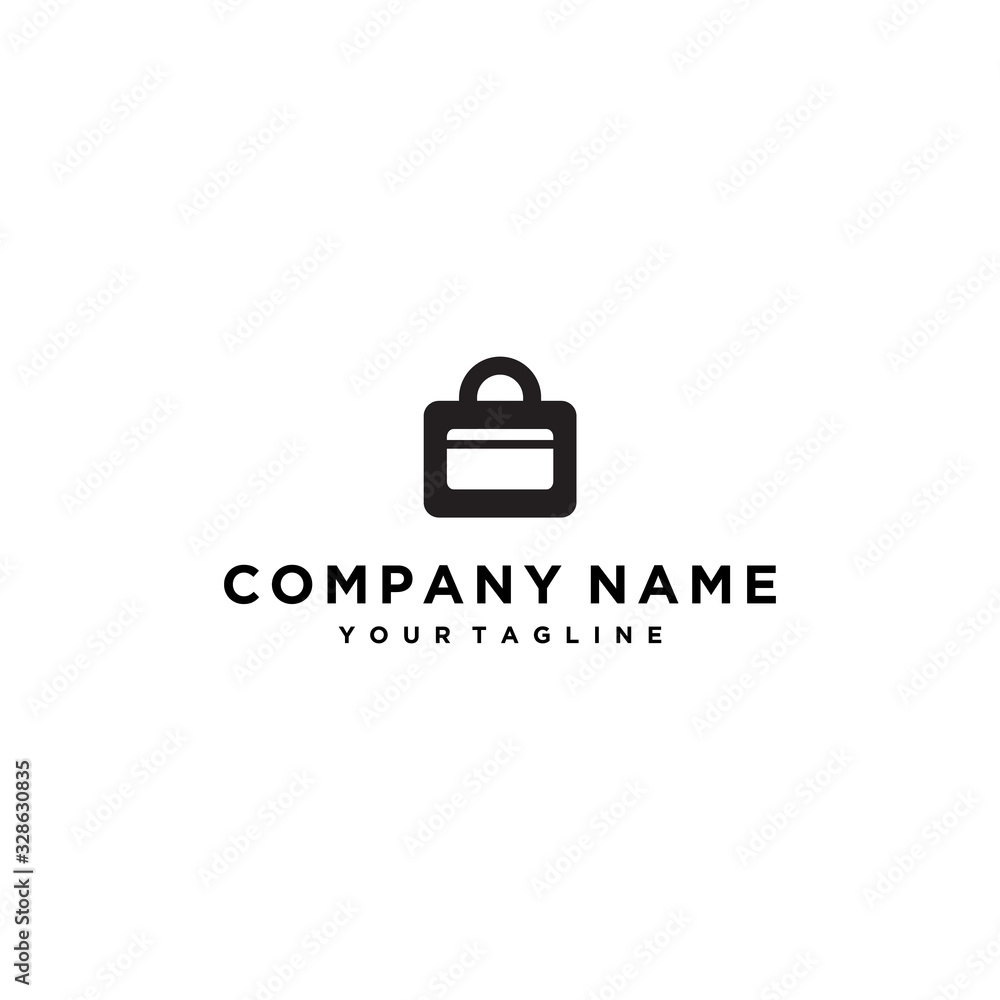 job logo credit, work logo, suitcase credit card Stock Vector | Adobe Stock