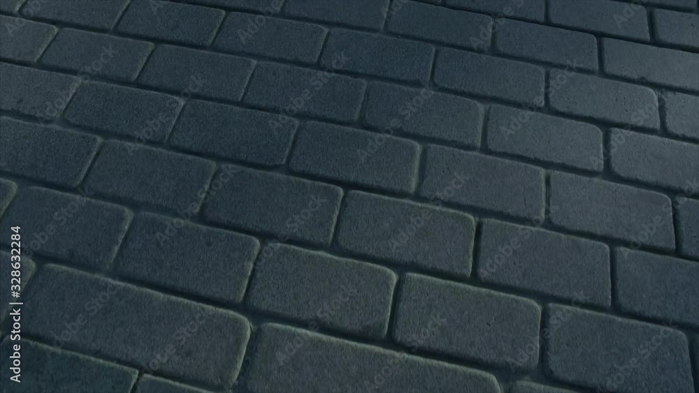 Stone road pattern background. Top view movement Stock Video | Adobe Stock