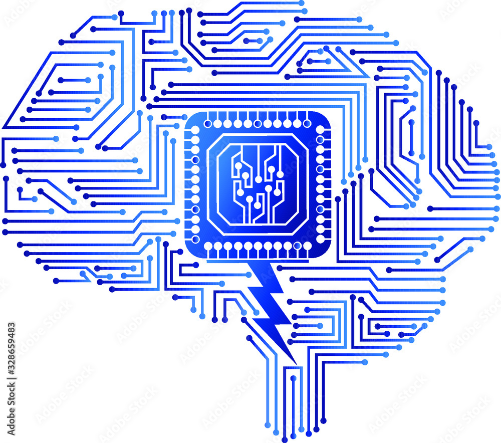 brain circuit logo Stock Vector | Adobe Stock