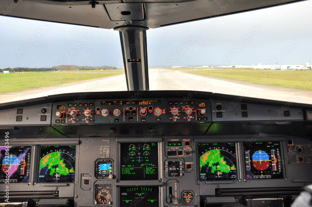 Airbus A320 Cockpit Takeoff
