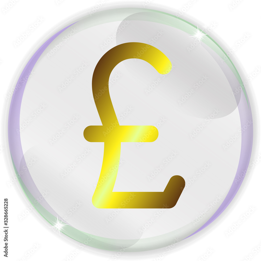 Illustration of simple and realistic british pound currency sign or ...