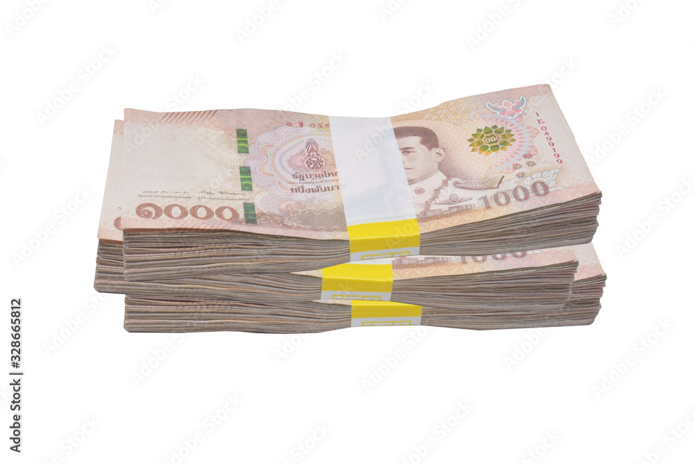 18 January 2020 Bangkok People put Thai bath banknote Thai money on ...