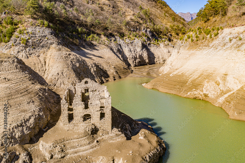 Lago di Valvestino antica Dogana Stock Photo | Adobe Stock