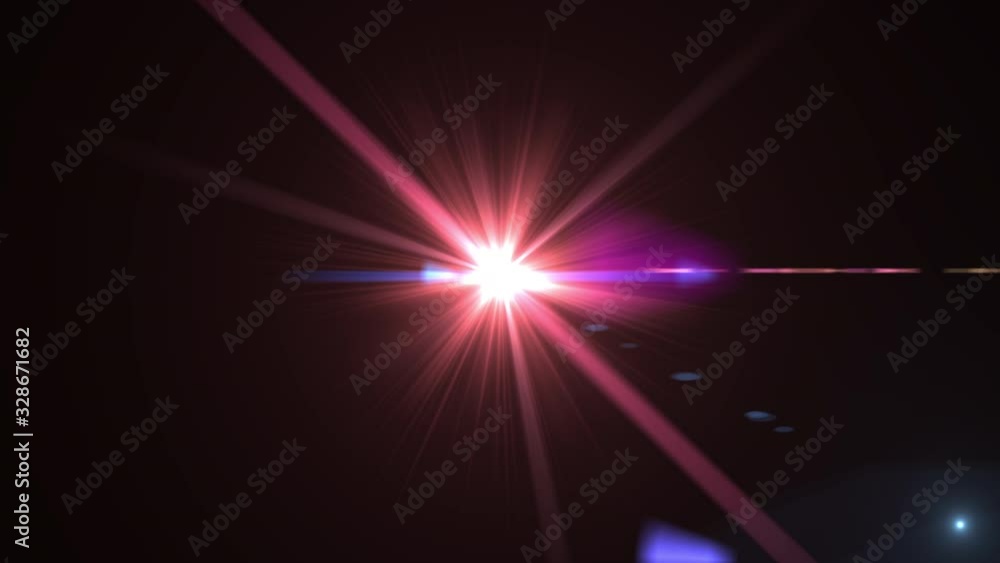 Pulsating gold light rays. Flares shiny animation. Optical Lens Flare ...