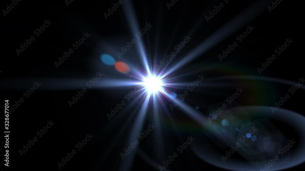 Pulsating gold light rays. Flares shiny animation. Optical Lens Flare ...