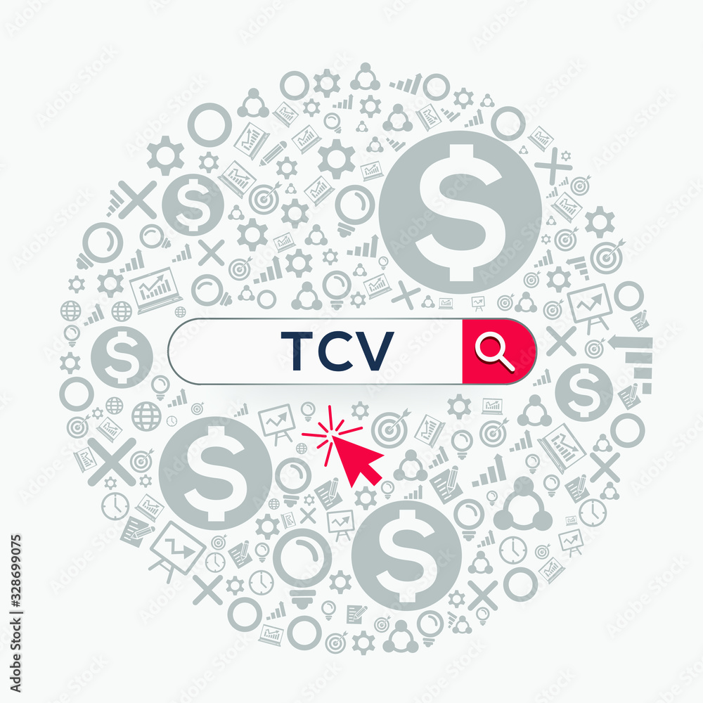 ِTCV mean (total contract value) Word written in search bar ,Vector ...