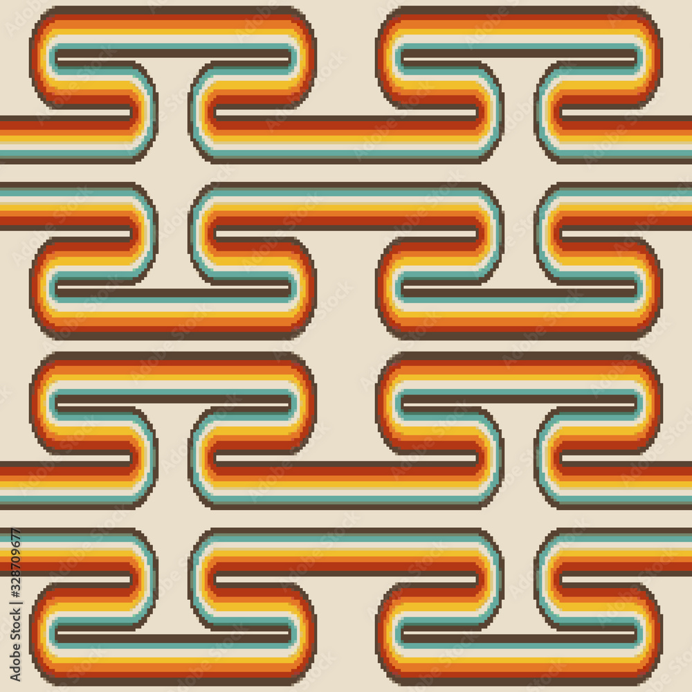 Vector pixel retro futuristic background. Retro Wallpapers. Seamless ...