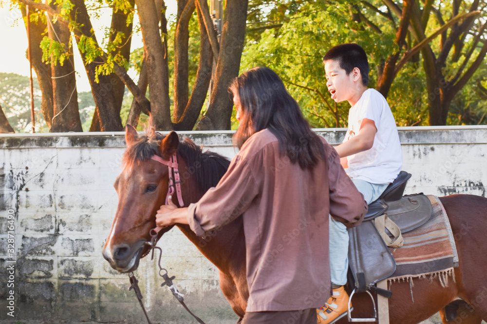 Kids with special needs are riding with a close supervision teacher ...