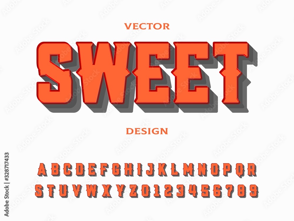 Alphabet font.Typeface.Script.Shadow Effect.Handcrafted handwritten ...