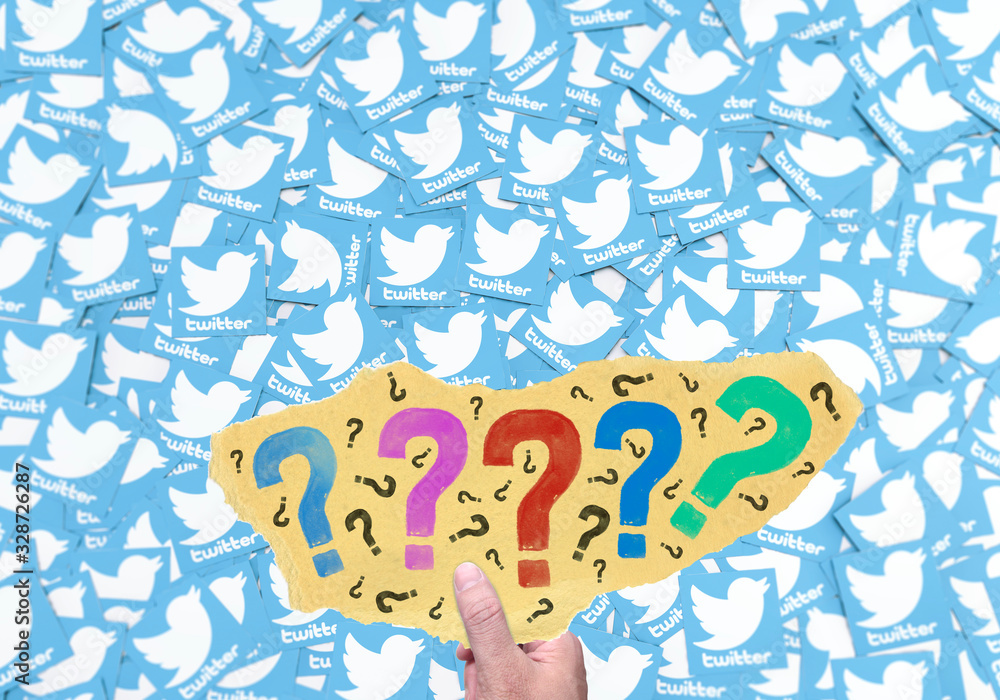 Twitter Logos, Social Media, Question Mark - Istanbul, TURKEY - March ...