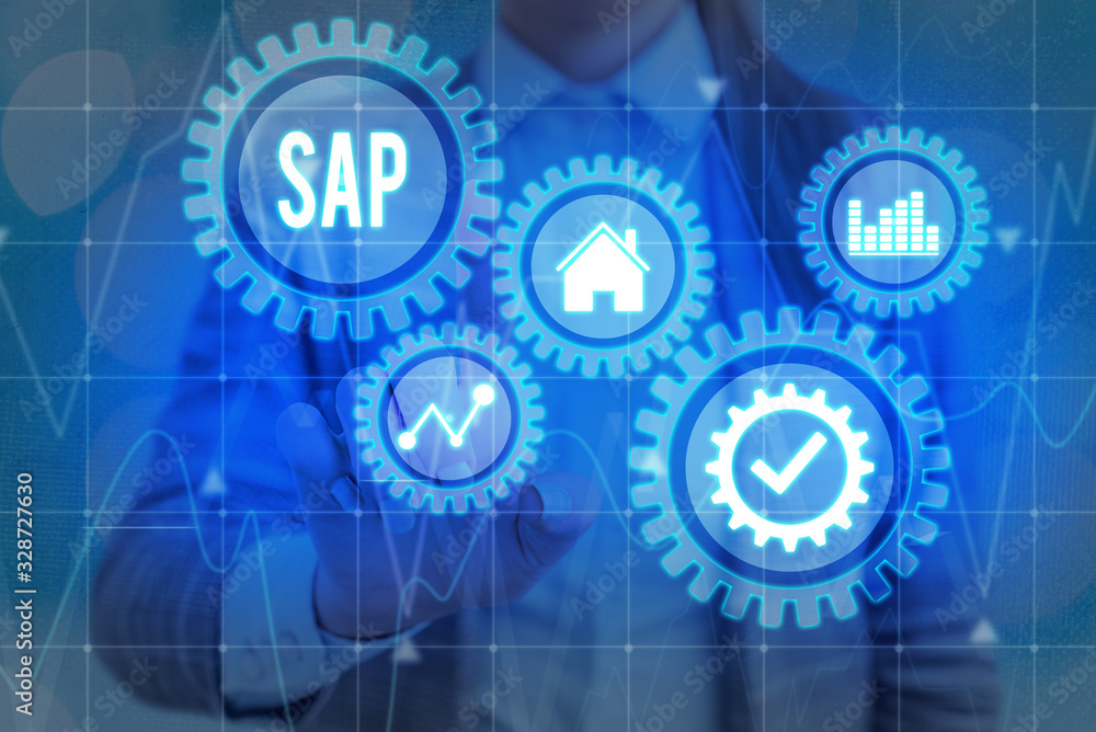 Handwriting text writing SAP. Conceptual photo SAP Business process ...
