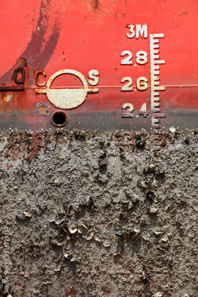 Plimsoll line on ship Stock Photo | Adobe Stock