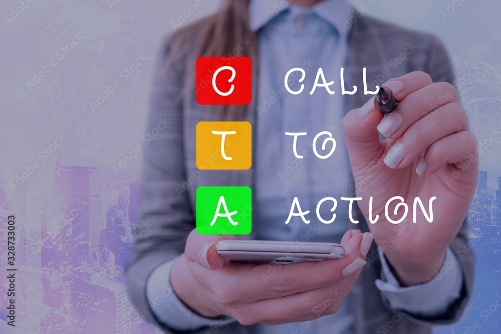 Text sign showing Cal To Action. Business photo text Calling to do ...