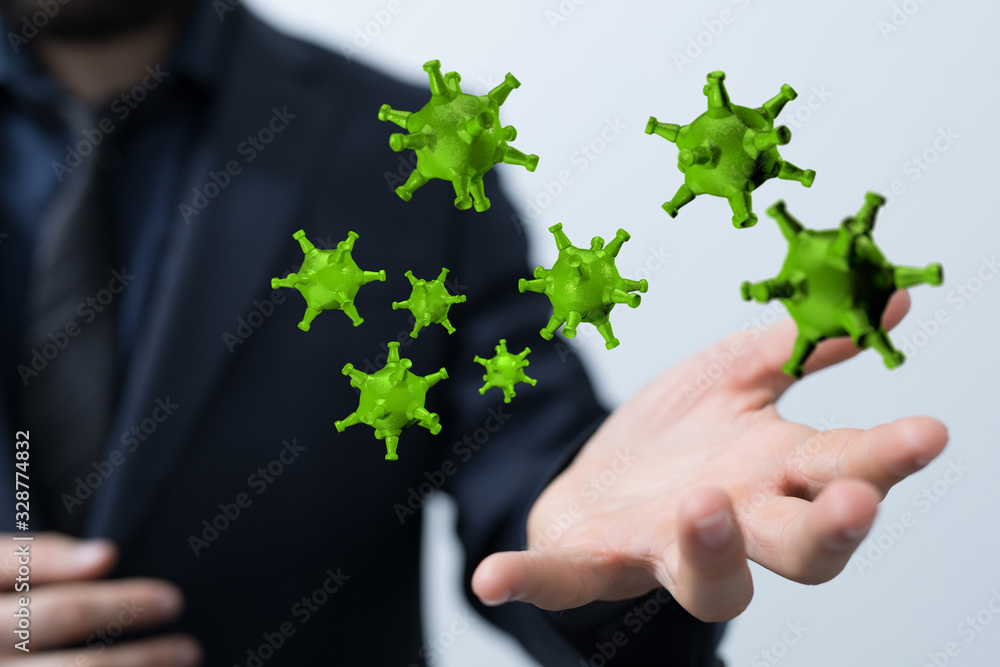 mikro digital epidemic corona virus nCoV , Novel Coronavirus 19-NCP ...