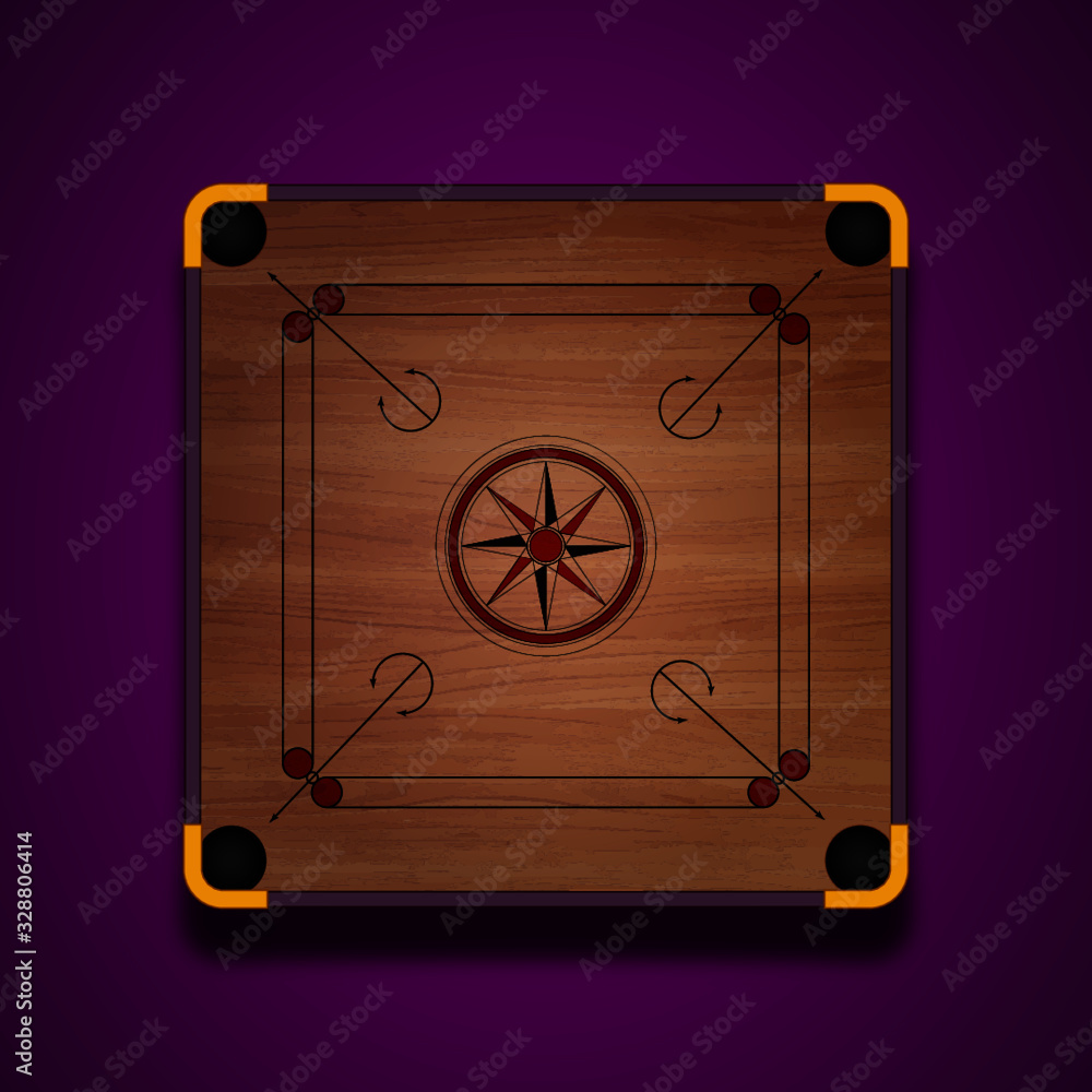 carrom board wooden | Vector elements | strategy vector de Stock ...