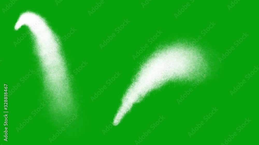 Water jet streams motion graphics with green screen background Stock ...