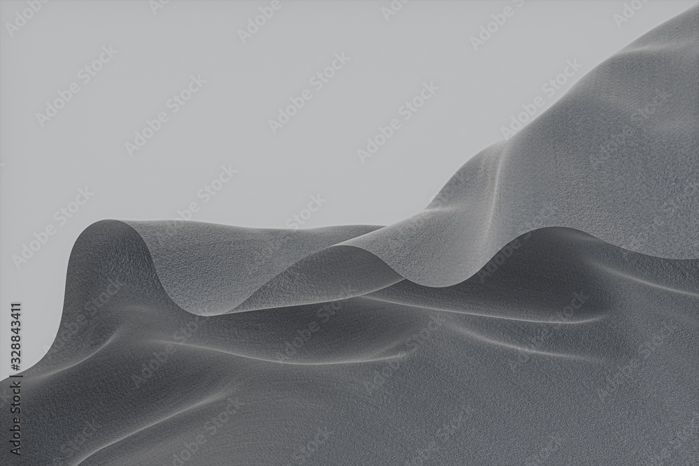 Silk and clothes,ripples and folds,3d rendering. Stock Illustration ...