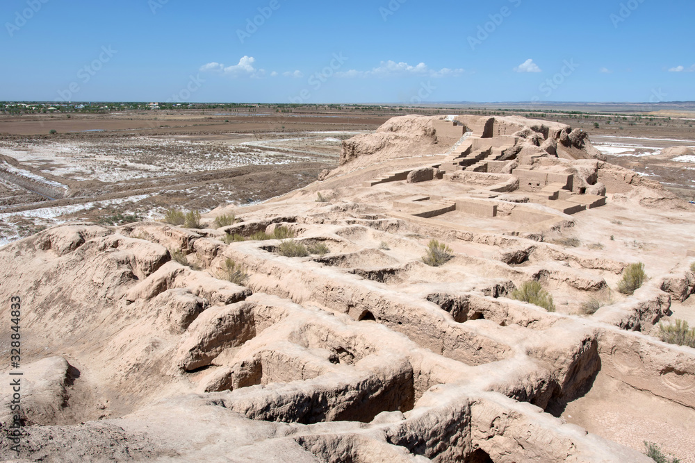 Toprak-Kala fortress (ancient Capital of Khorezm, one of the most ...