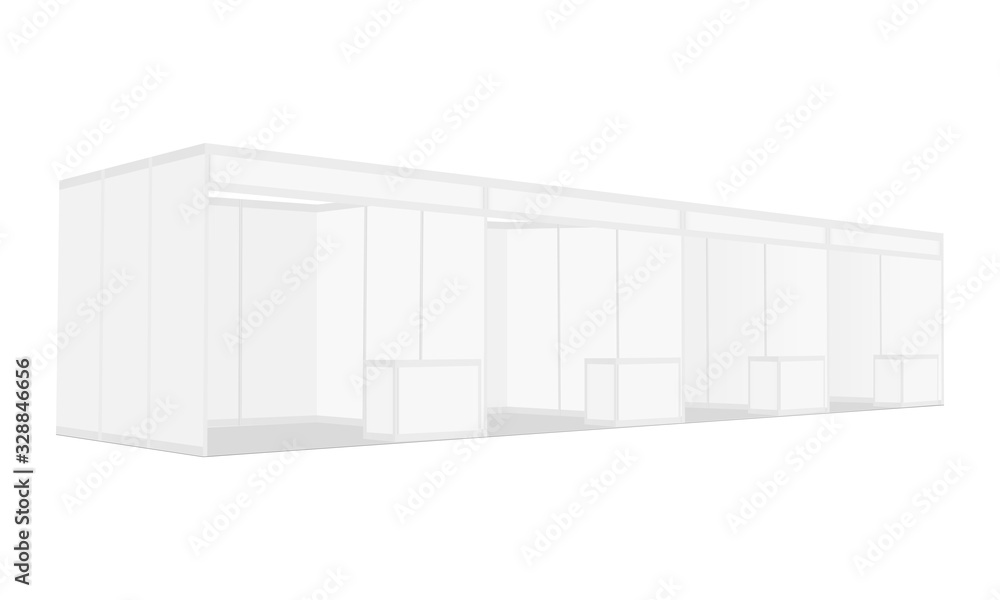 Trade show booth display for expo isolated on white background. Vector ...