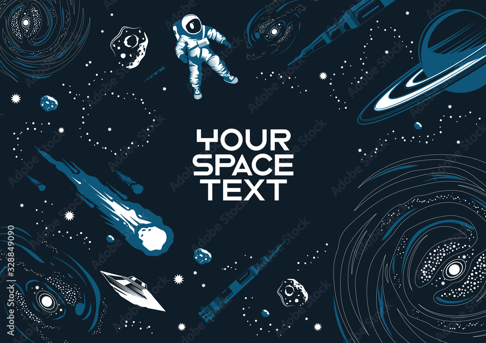 Space Frame Vector Illustration Stock Vector | Adobe Stock