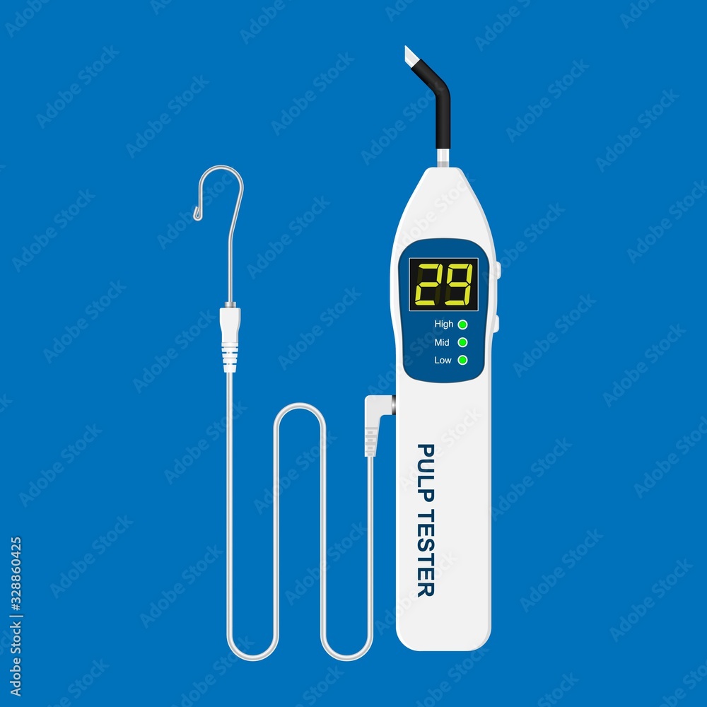 Vetor De Pulp Tester Medical Lab Oral Pain Tool Teeth Ache Aid Gum Vetor De Pulp Tester Medical Lab Oral Pain Tool Teeth Ache Aid Gum