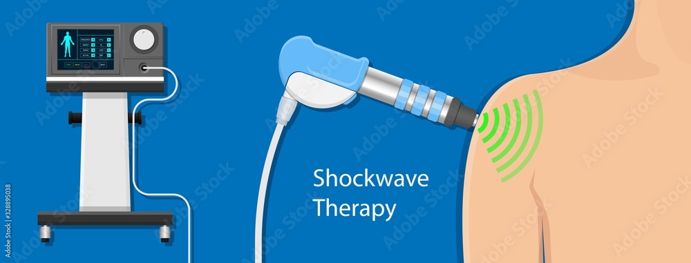 Shockwave therapy SWT physiotherapist treat muscular disorder back neck ...
