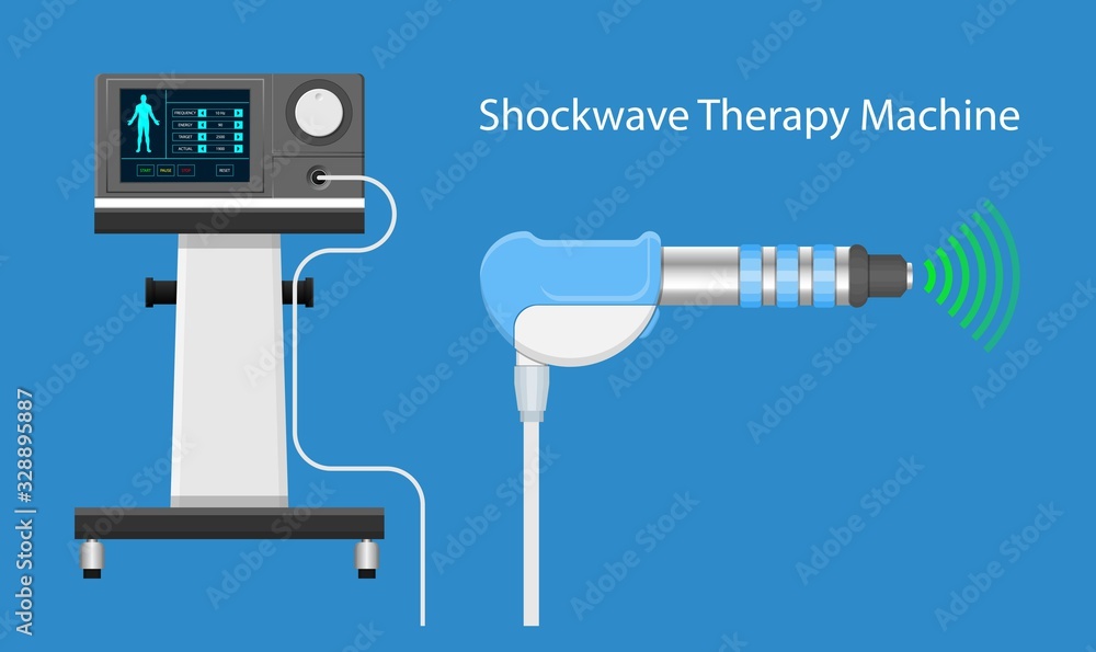 \Shockwave therapy SWT physiotherapist treat muscular disorder back ...