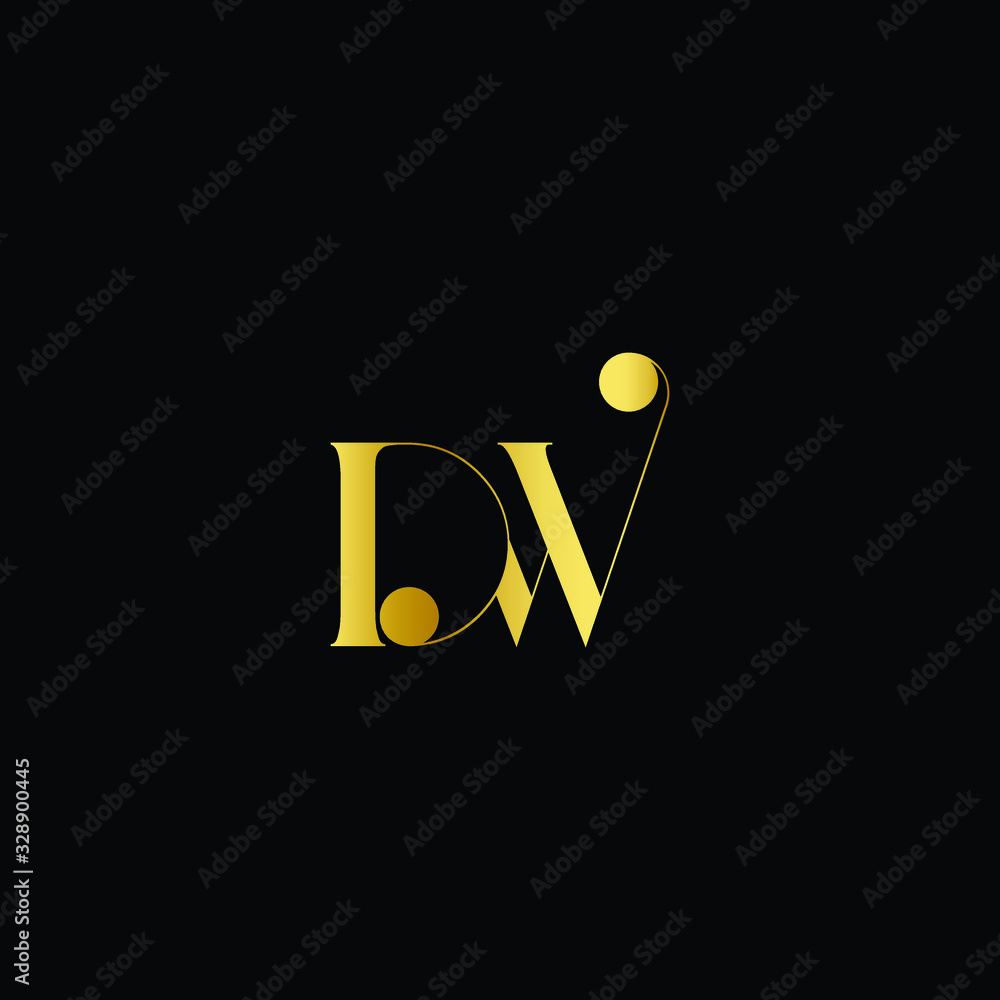 Beautiful DW logo design inspiration.letter D WD icon Stock Vector ...