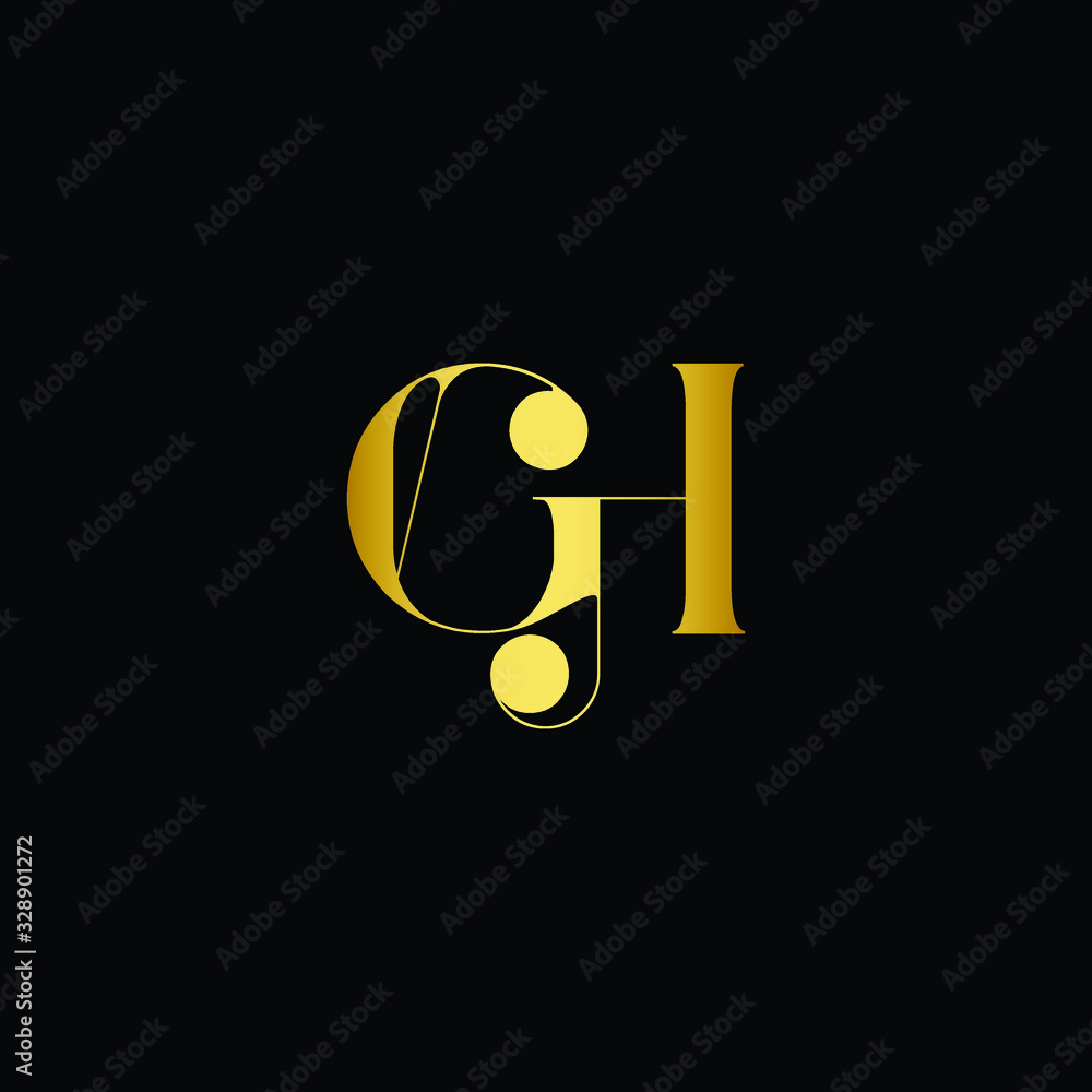 GH letter Type Logo Design vector Template. Abstract Letter GH logo ...