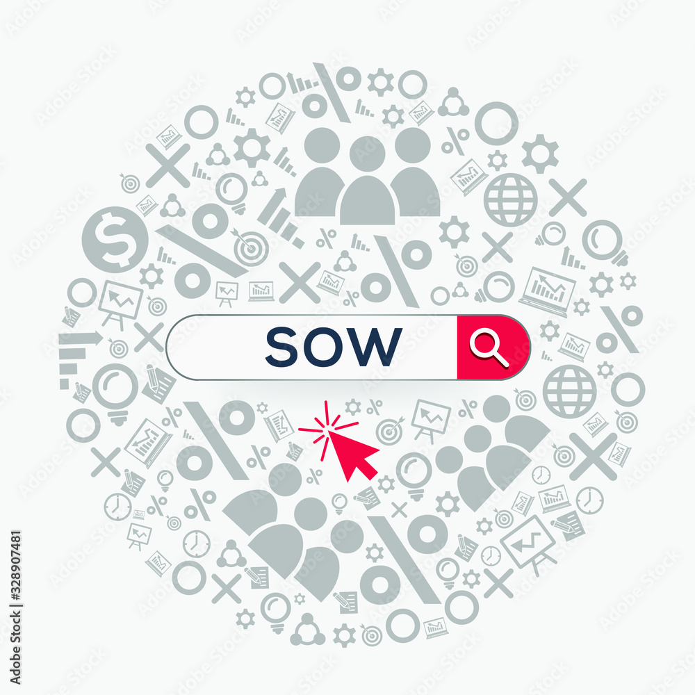 Sow Mean statement Of Work Word Written In Search Bar Vector sow-mean-statement-of-work-word-written-in-search-bar-vector