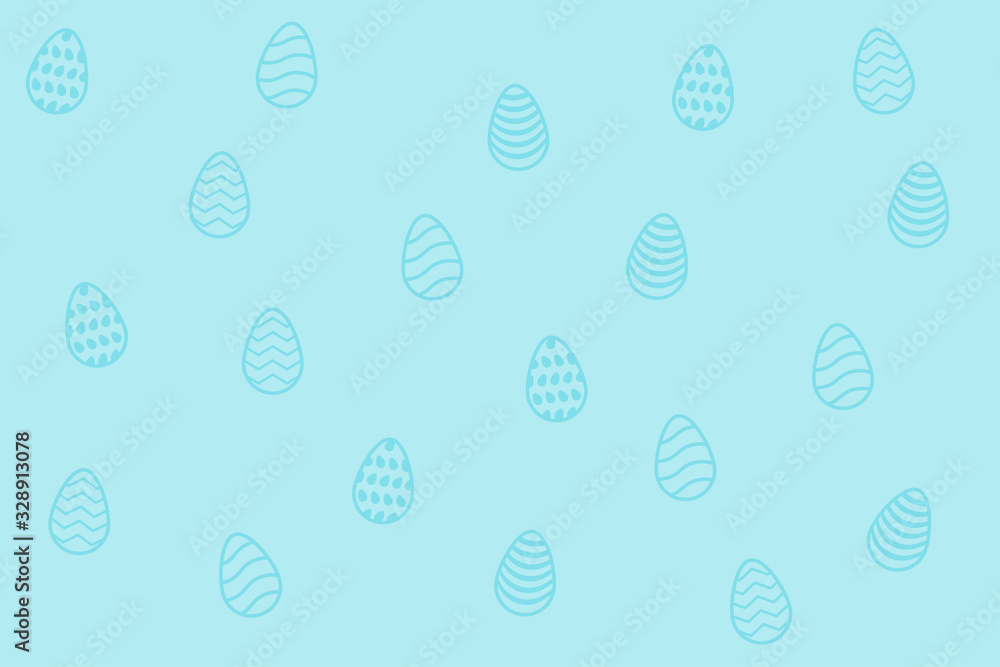 happy easter egg pattern blue background vector Stock Vector | Adobe Stock