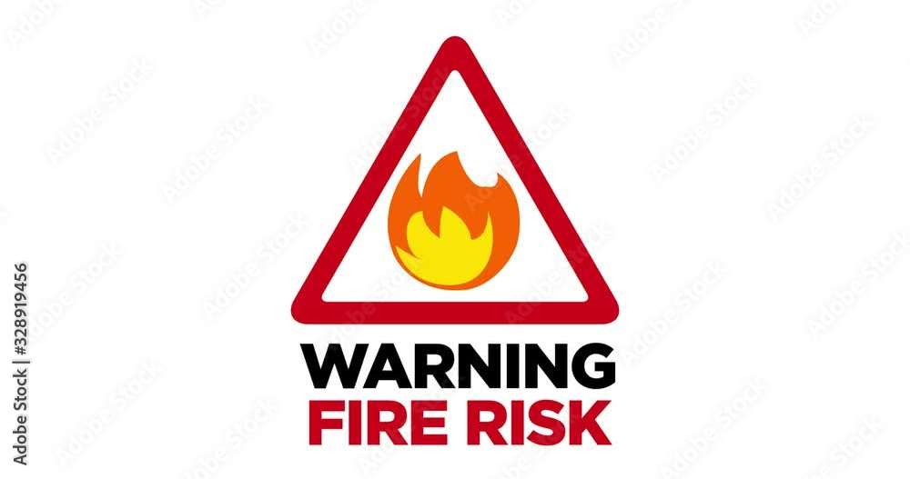 Fire and warning symbol Emoji, icon animation on white background Stock ...